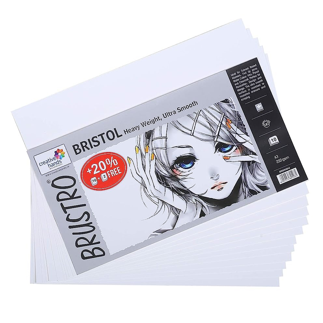 Brustro Artists Acrylic Paper 400 GSM A2, A3, A4 & A5 (10 Sheets ...