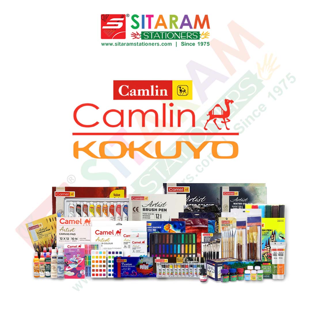 Camlin Brush Sets of 7 (Round & Flat) - Sitaram Stationers